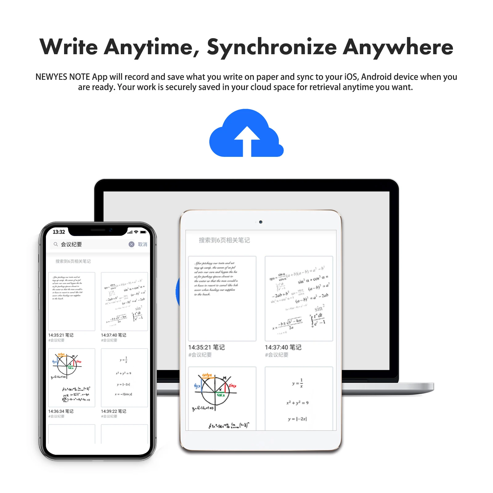 Newyes Digital Handwriting Note Book Sync Pen Diary Smart Writing Set ...