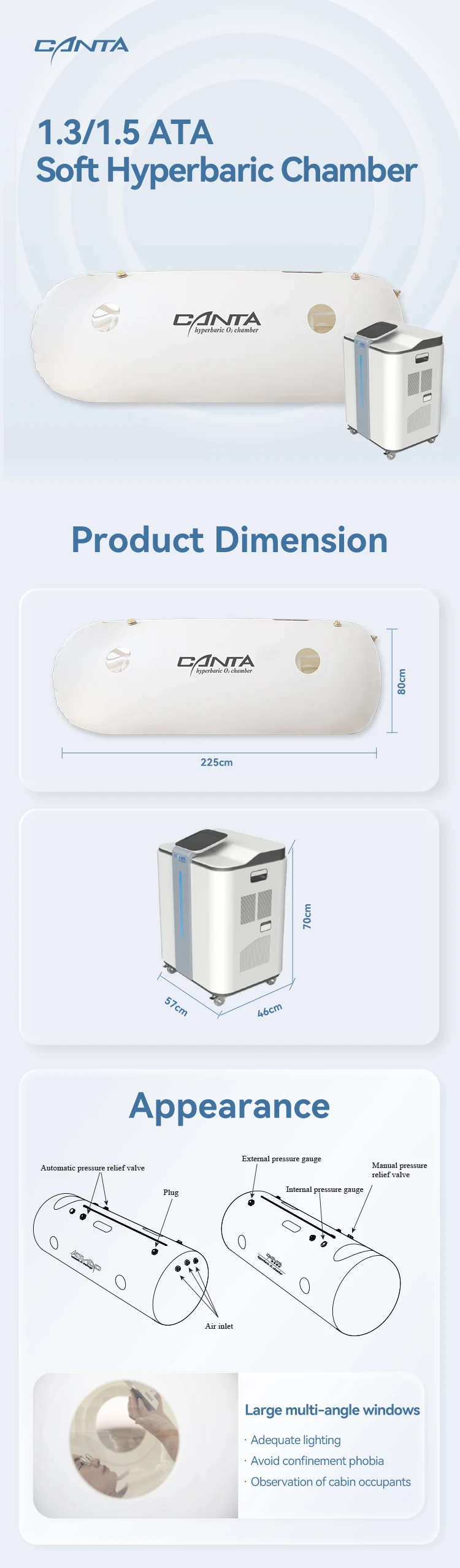 Oxygen Whole Body Sleeping Bag Skin Care Hyperbaric Oxygen Chamber For ...