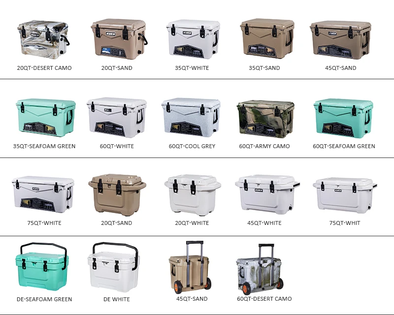 Logo Custom Large Portable Cooler Box Ice Cooler Box Rotomolded Cooler ...