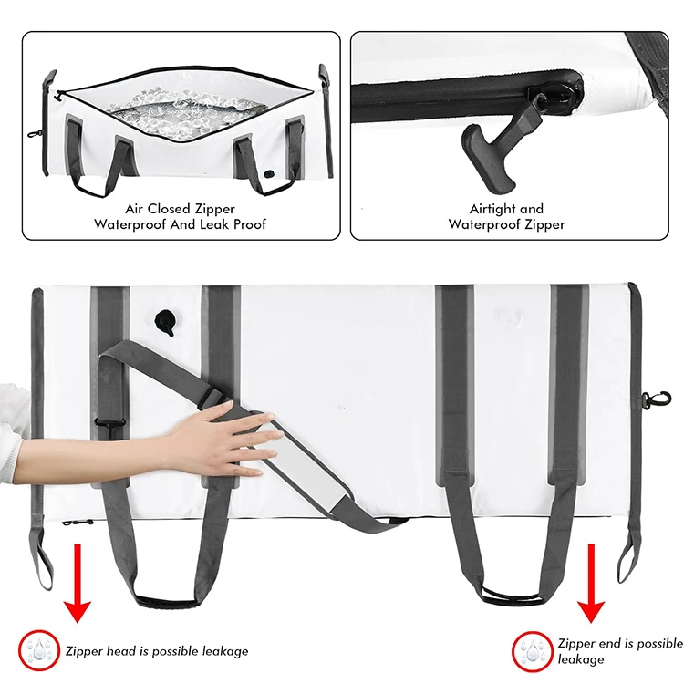 Large Capacity Insulated Fish Cooler Bag Leakproof Fish Kill Bag Large ...
