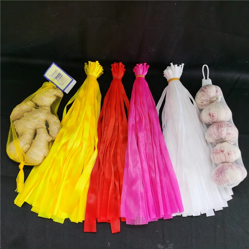 Supermarket Plastic Extruded Mesh Tubular Netting Bag Packaging Garlic ...