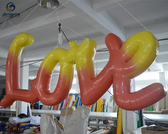 Custom Letters Or Logo Balloon Airtight Inflatable Love Balloon For ...