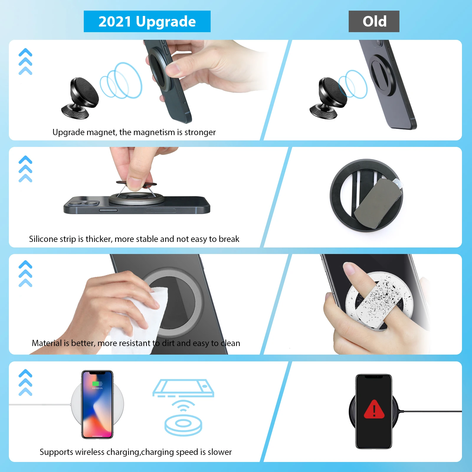 Universal Retractable Magnetic Car One Hand OHSNAP Phone Grip Finger ...