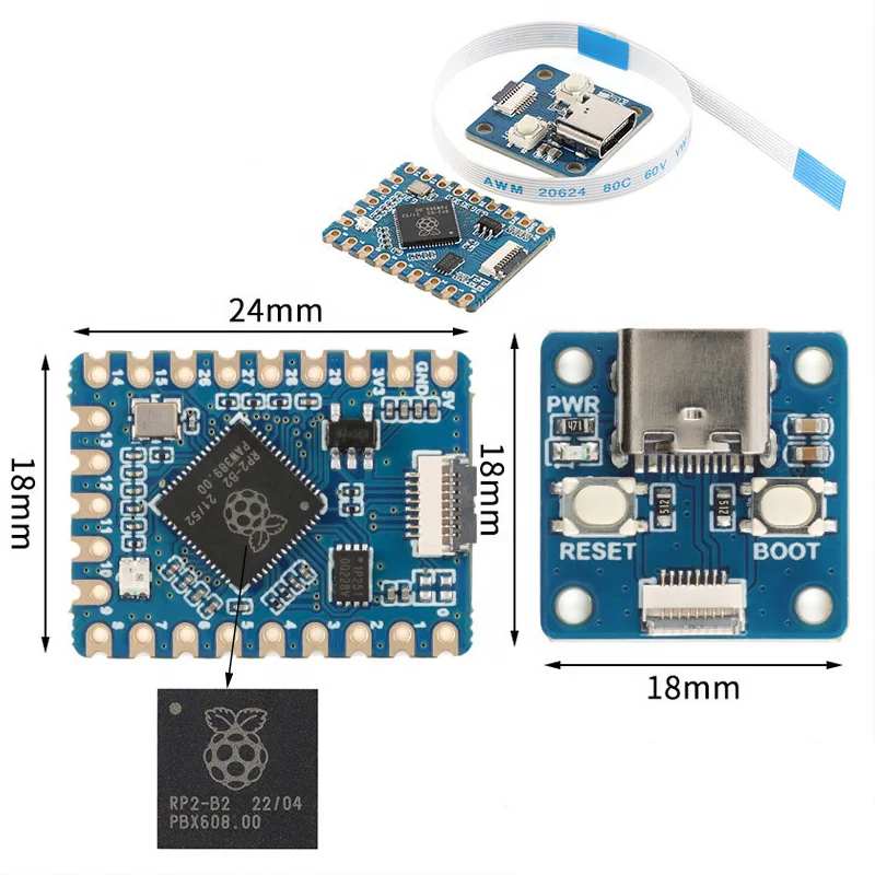 RP2040-Tiny RP2040 ZERO Raspberry Pi PICO Development Board Module USB ...