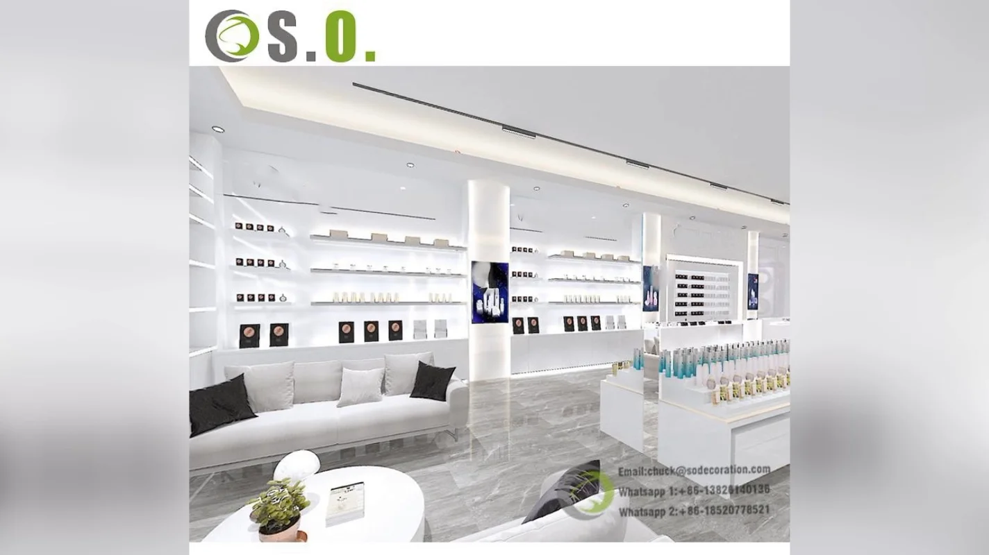 Modern Custom Shop Cosmetics Shelves And Display Cabinets Cosmetic ...