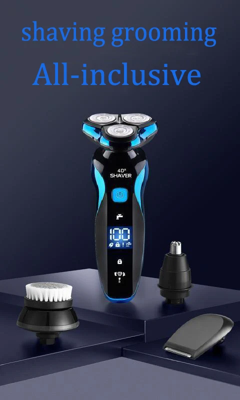 Yuesuo New Floating Shaver Shaving Lcd Digital Display Electric Shaver ...