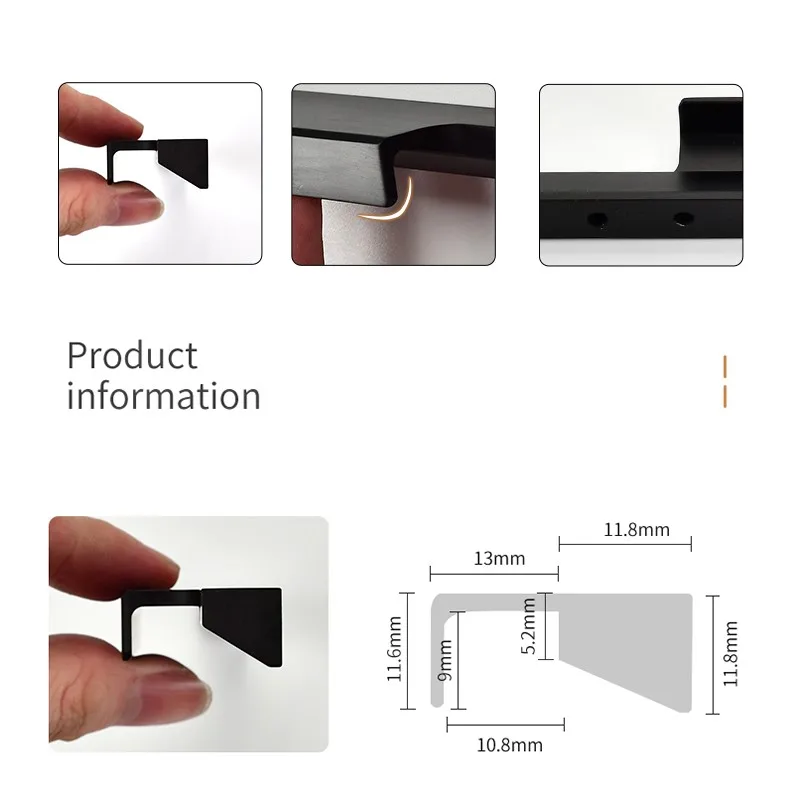 96mm Hidden Concealed Kitchen Cabinet Door Handle