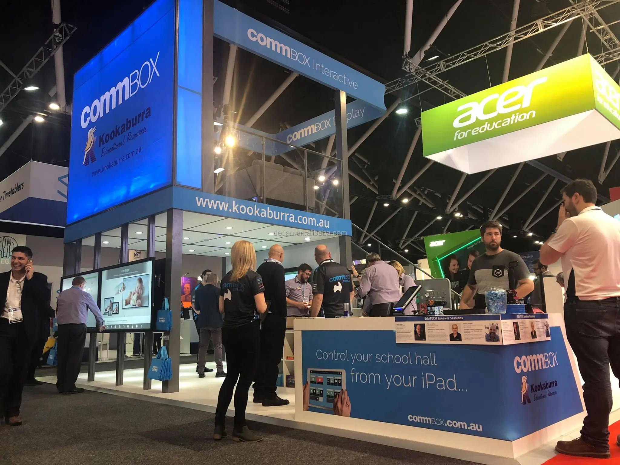 Double Deck Booth Pameran Kustom Dua Lantai Desain Booth Pameran dan ...