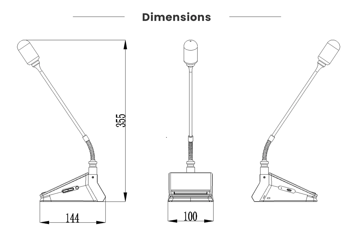 Wireless Mixed Gooseneck Microphones for Conference Systems