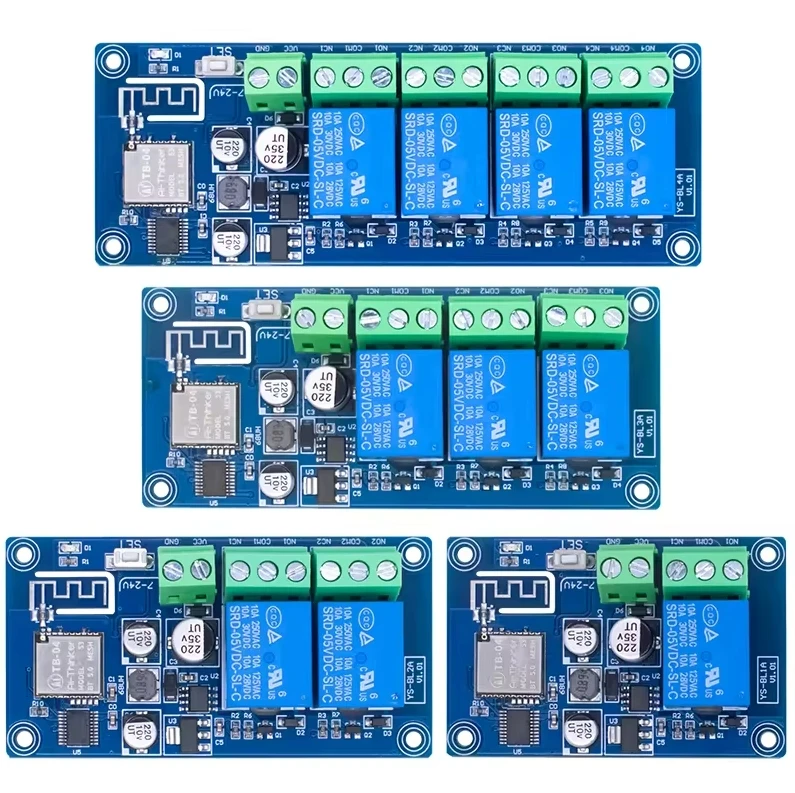 1/2/3/4 Channel BLE 5.0 Wireless Relay Module BT Remote Control Switch ...