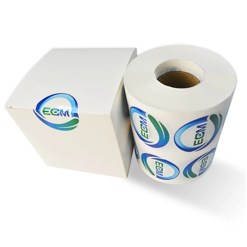 Custom Waterproof Circle Sticky Biodegradable Label Printing Stickers ...