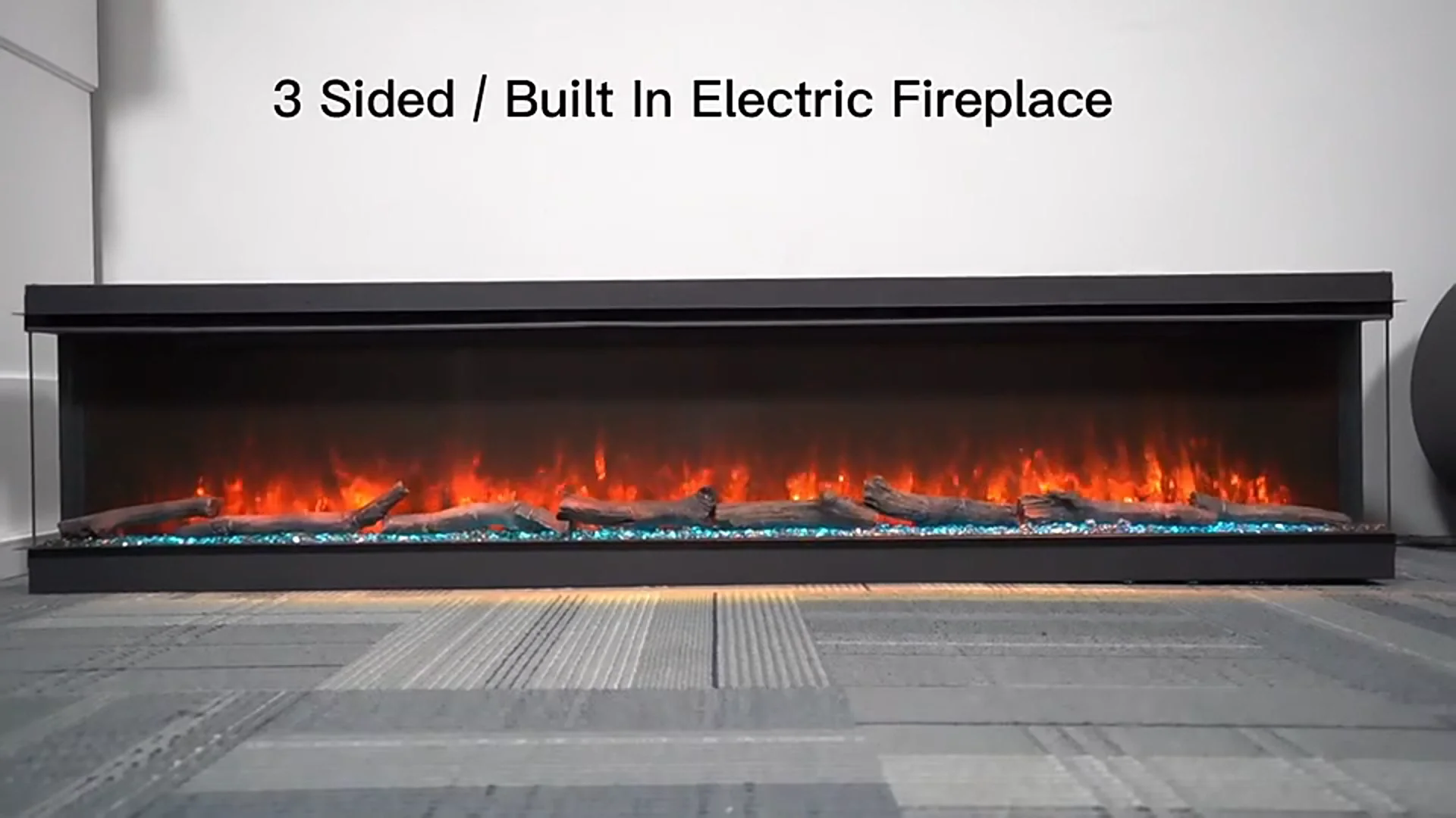 New Led Light Flame 3 Sides For Appreciation Stand Fire Place Simulated ...