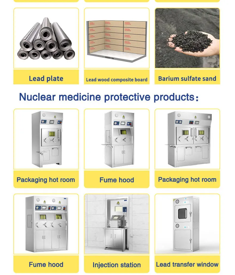 OEM Lead Material Nuclear Medicine PET Glove Box Shielded Hot Cells