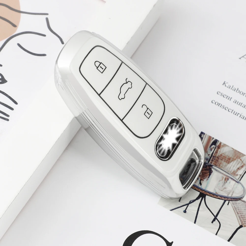 For Audi Key Fob Cover A3 A6 A7 A8 S7 Q7 Q8 Sq7 Sq8 Rs6 Rs7 E-tron ...