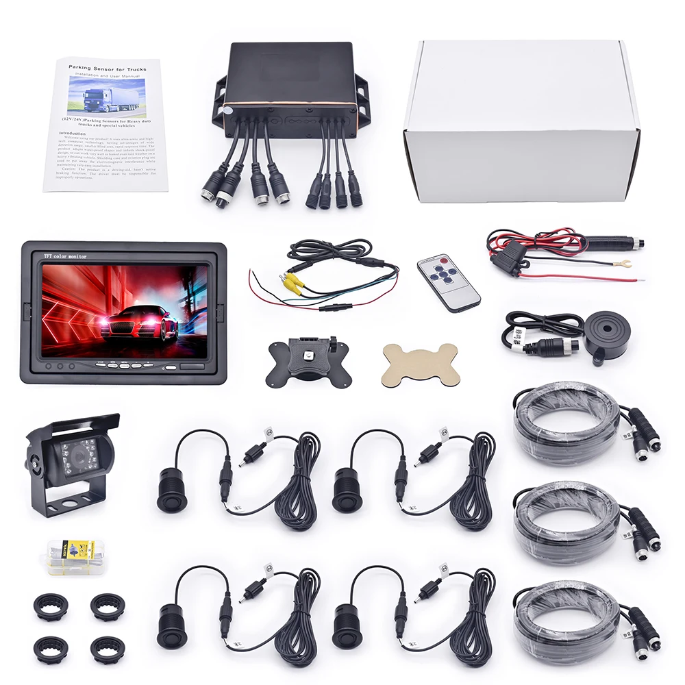 Parking Sensor With 7 Inch Monitor Camera Truck Rear View Camera System ...