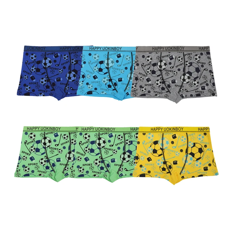 Uokin Cartoon Cotton Print Boy Boxer Briefs Shorts Soft Breathable 4-10 ...