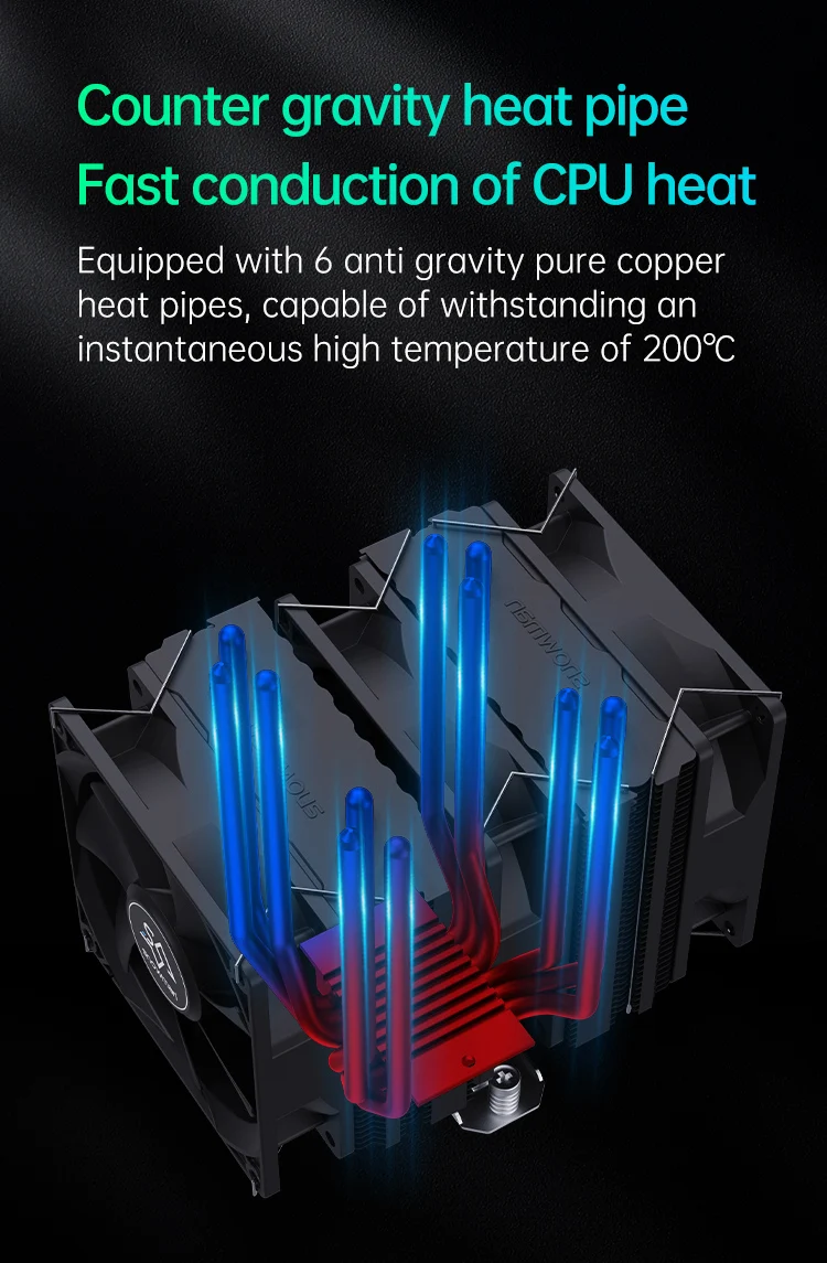 Snowman 90mm CPU Air Cooler - Efficient Processor Cooling