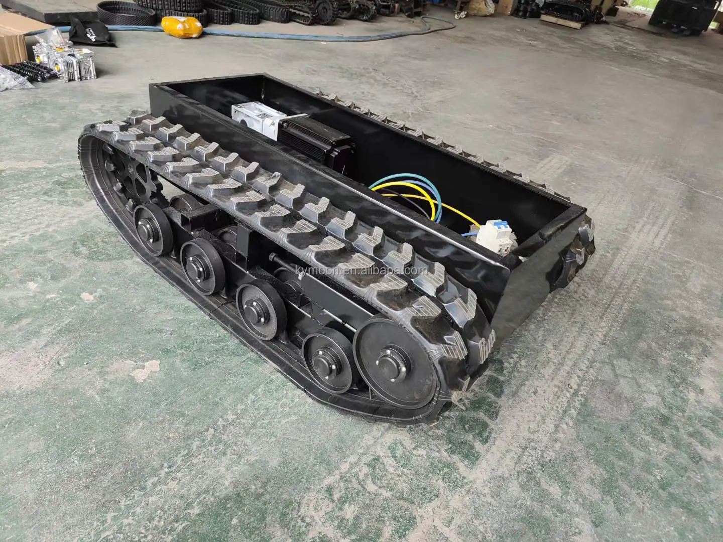 Robot tank Tracked Chassis Robot Rubber Crawler Tracked tank Vehicle ...