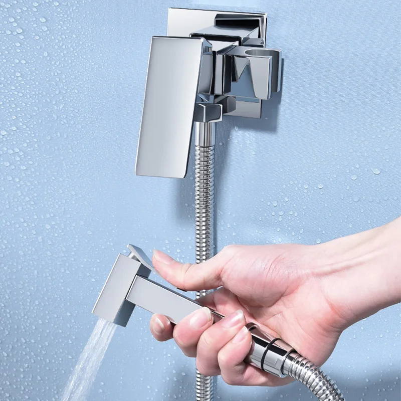 JVK WC Toilet Brass Bidet Ablution Faucet Golden Shattaf Set