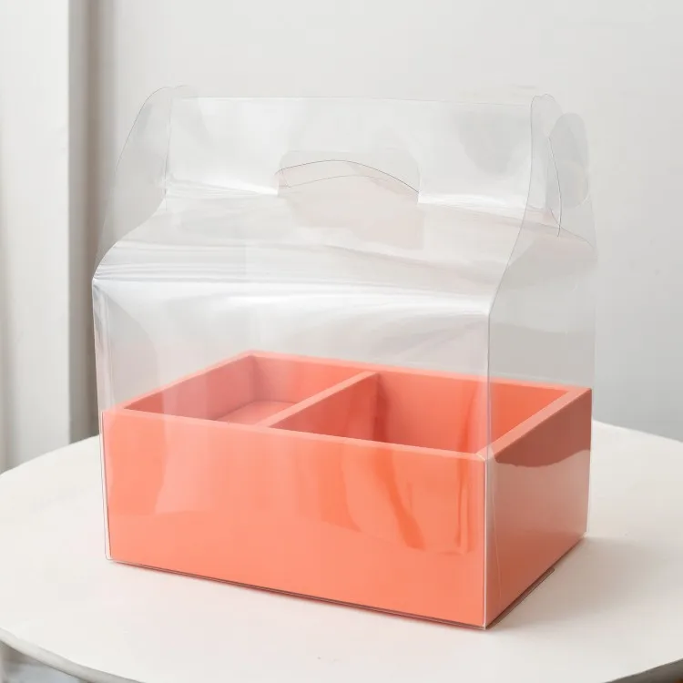 Luxury Floral Transparent Flower Cake Box - Perfect Gift