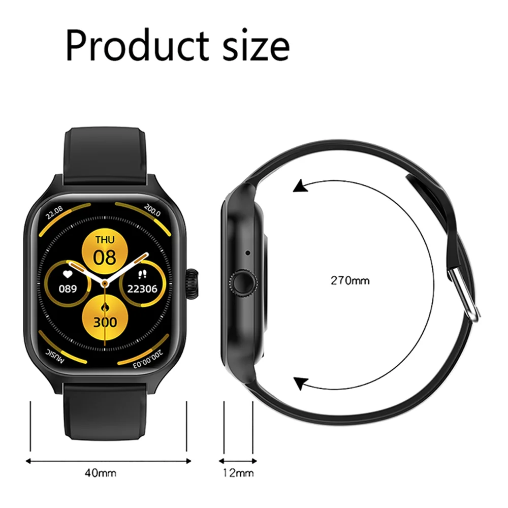 2024 New Rectangular Smartwatch Gt4 Bual Strap Touch Screen Call App ...