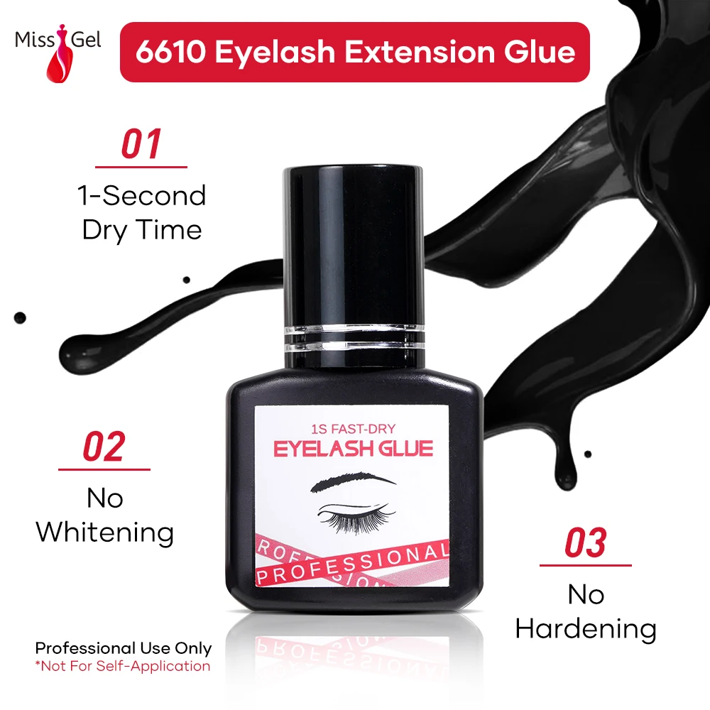 Missgel Wholesale Professional Fast Drying Waterproof Eyelash Extension Glue Custom Lash Black ...