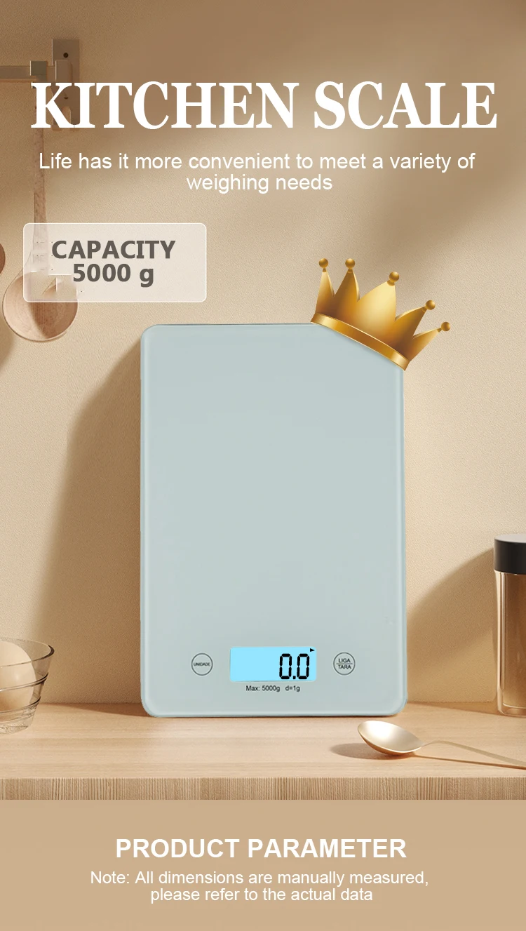 Waterproof Glass Surface Digital Electronic Glass Kitchen Scale With ...