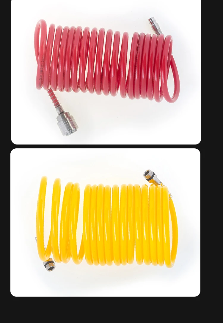 2025 Pe Spring air Pipe with Connector Flexible Spiral Pe Eva Brake air ...