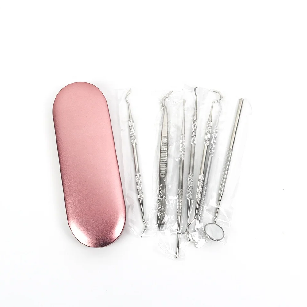 7pcs Basic Dental Instruments Set Examination Mirror Explorer Probe ...