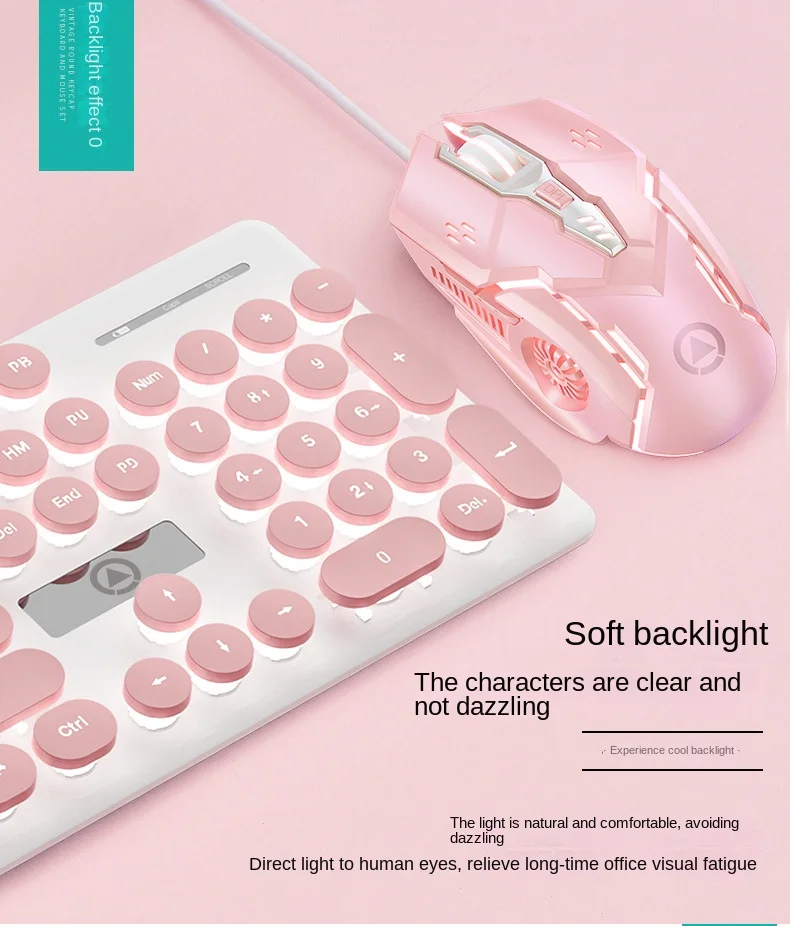 Lvki-v8 Mechanical Gaming Keyboard And Mouse Combo Rainbow Keyboard Kit ...