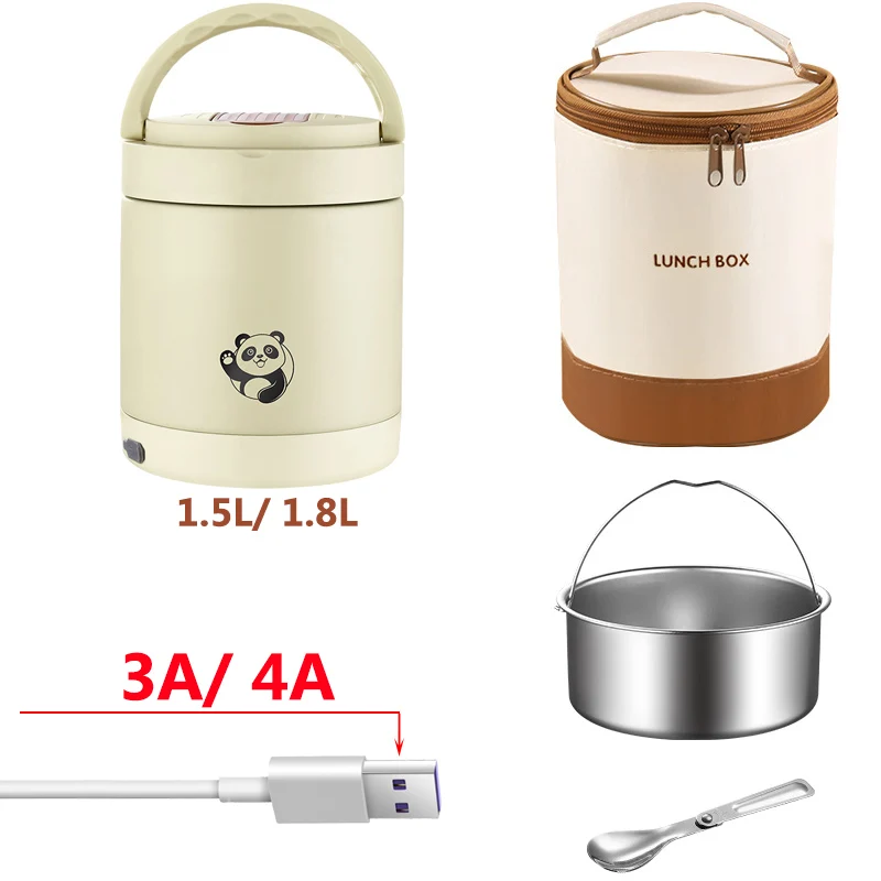 Usb Electric Lunch Box Portable School Student Car Food Heating Warmer ...