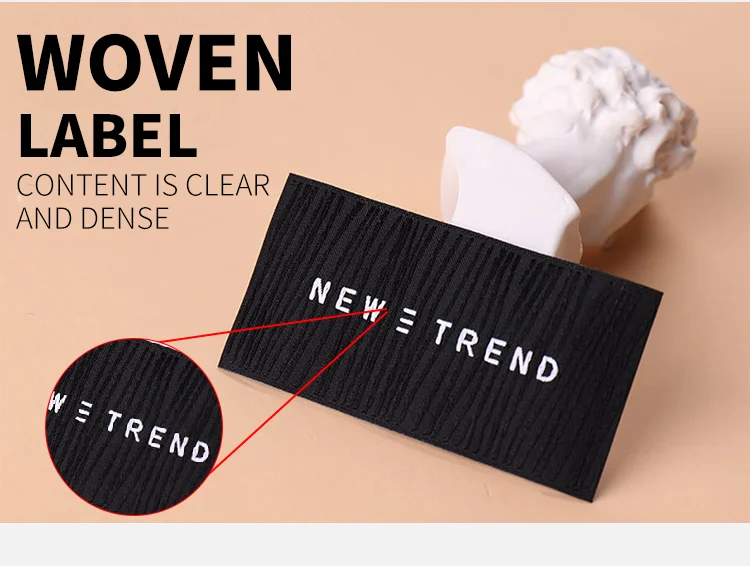 Custom Brand Name Woven Clothing Labels Folded Garment Tags Factory ...