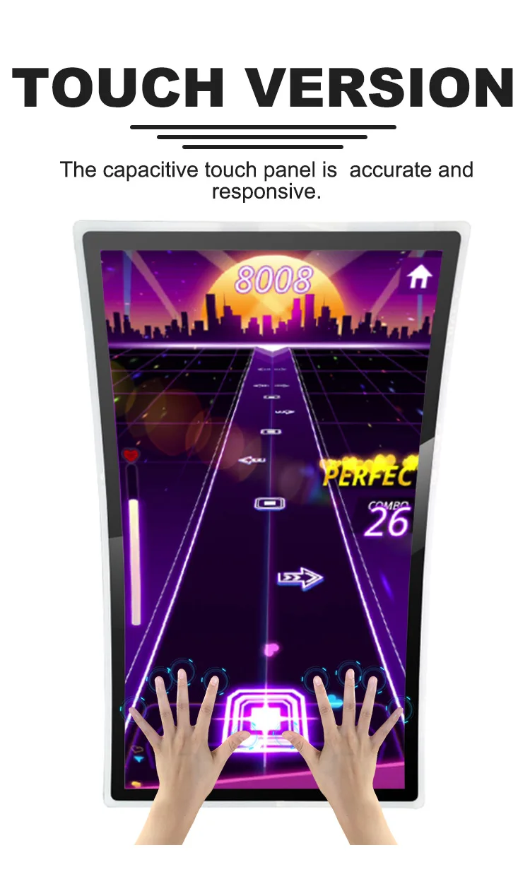 4K Arcade Game Monitor Curved Lcd Touch Screen 43inch Gaming Monitors ...