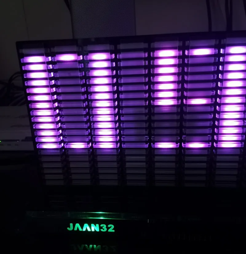 Spektrum Akrilik 26 Segmen RGB Kontrol Suara Hitam Jam Animasi Remote ...