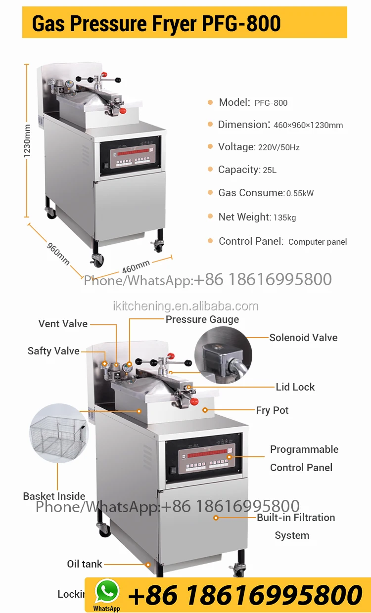 Henny Penny Computron 8000 Pressure Fryer PFG-800 with Oil Filter for ...