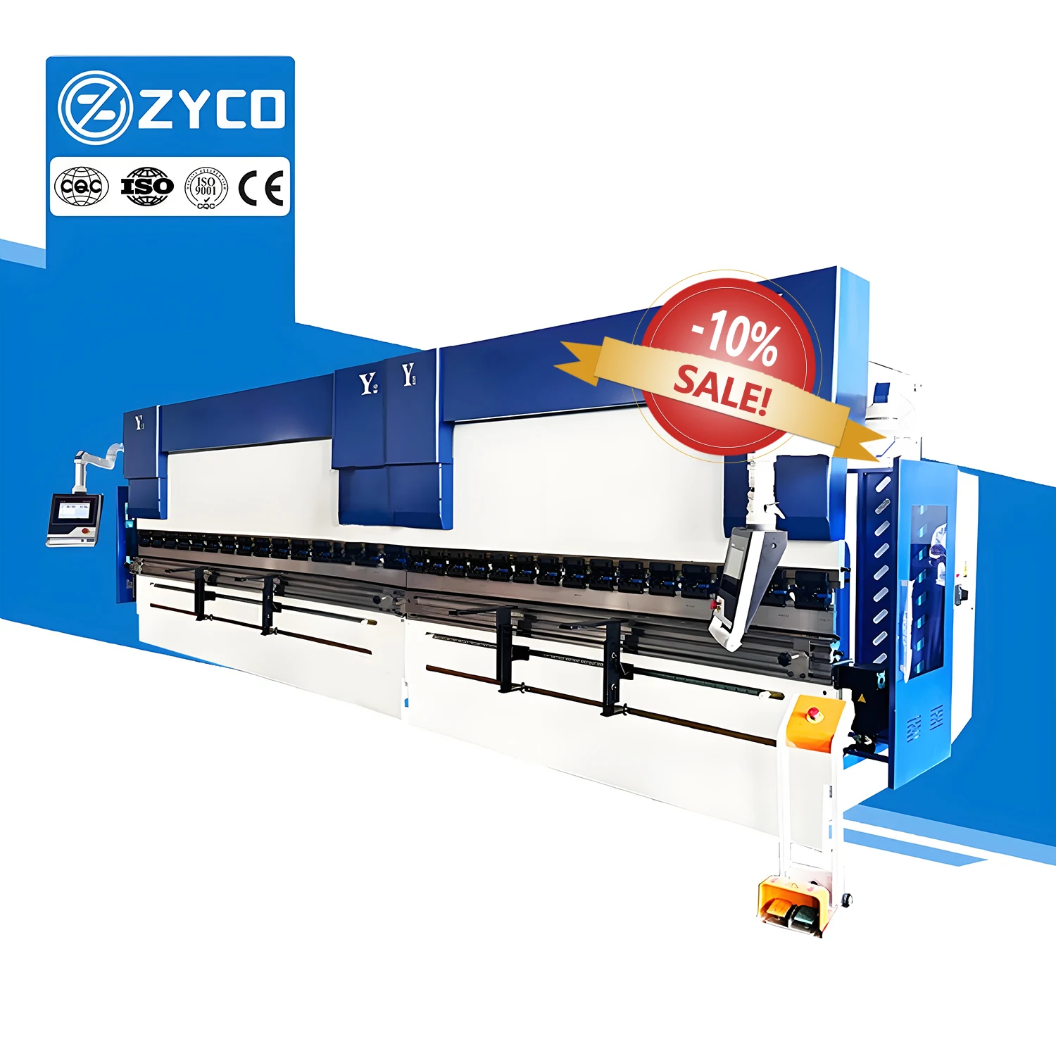 ZYCO Hydraulic Tandem bending machine DA66T 8+1 axis CNC Bending ...