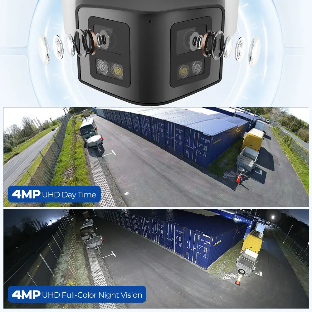 Hik Compatible 5MP 8MP Dual Lens Camera - Panoramic Security