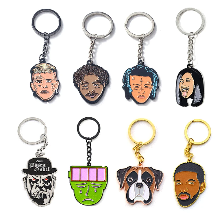 Promotional 3d Anime Cartoon Custom Keychain Logo Zinc Alloy Logo Name ...