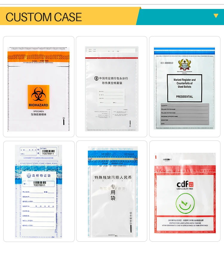Tamper Evident Security Bags - Reliable for Banking & Testing