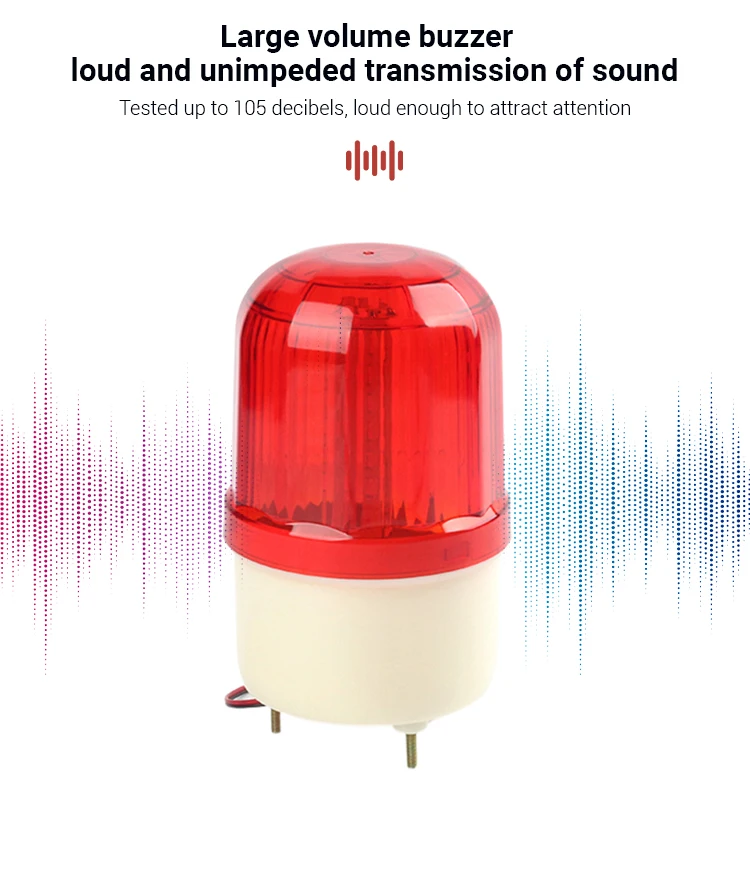 Lte-1101 With Buzzer Warning Light 12v 24v Rotating Flash Led Alarm ...