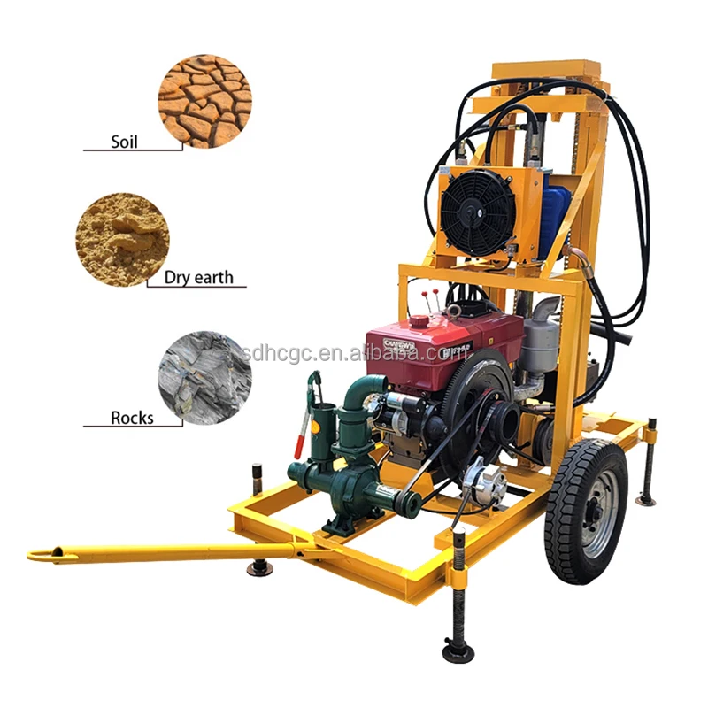 22HP Diesel Drilling Rig - Deep Water Well Borehole Machine