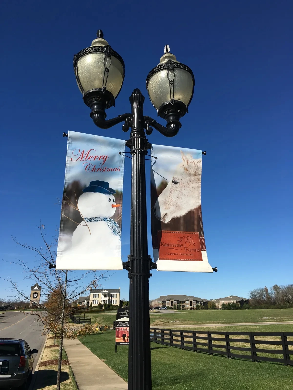 Street Outdoor Light Pole Advertising Flag Media Ads Kit