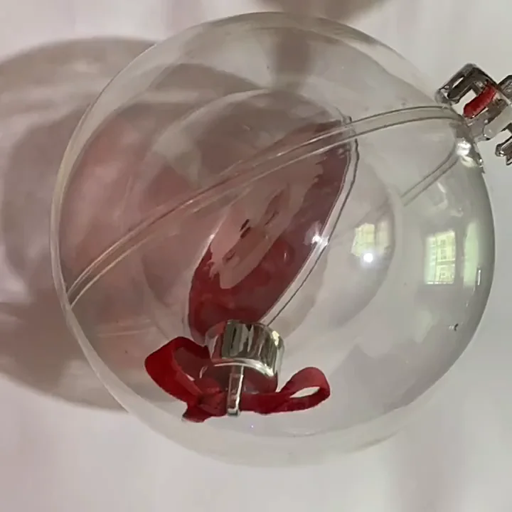 Christmas Ornaments Transparent Plastic Clear Balls Openable Hollow ...