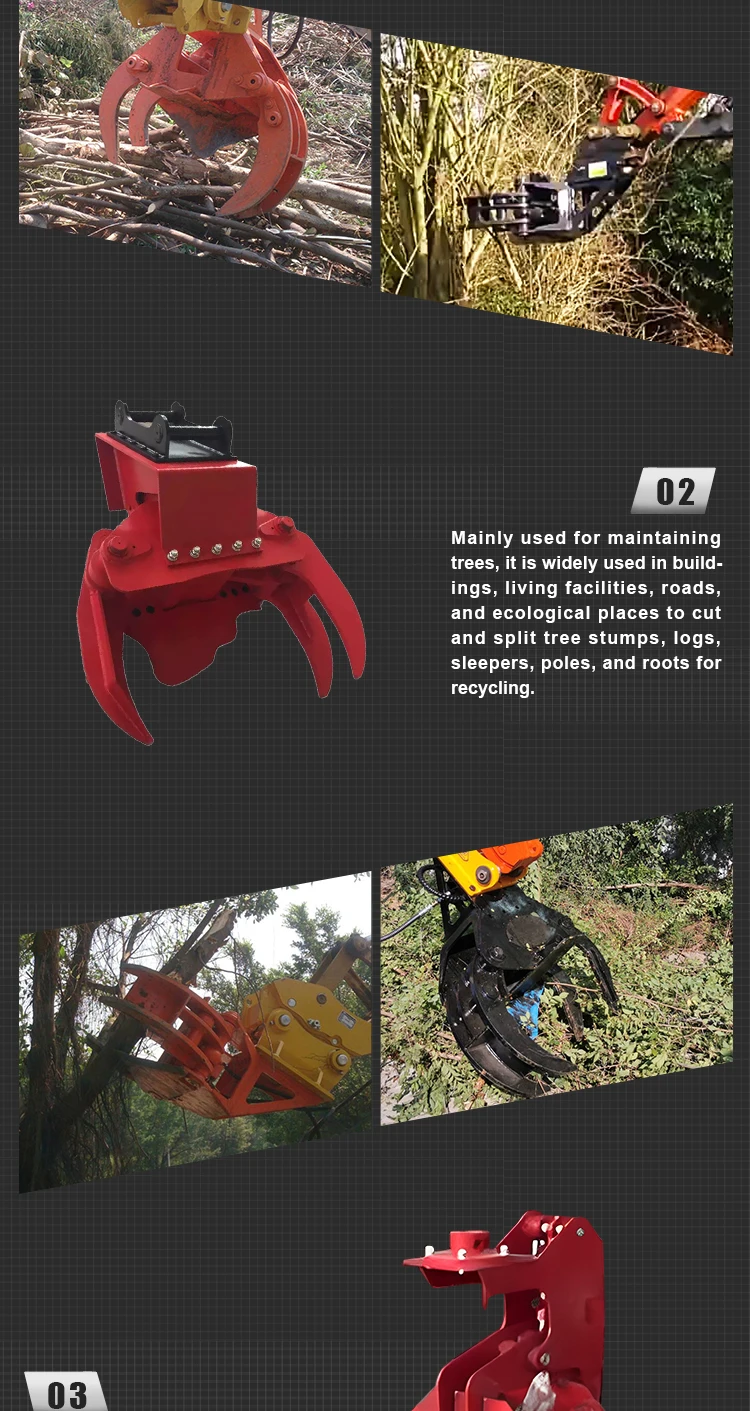 Excavator Attachment Hydraulic Tree Shear Bamboo Cutter - Buy Excavator ...