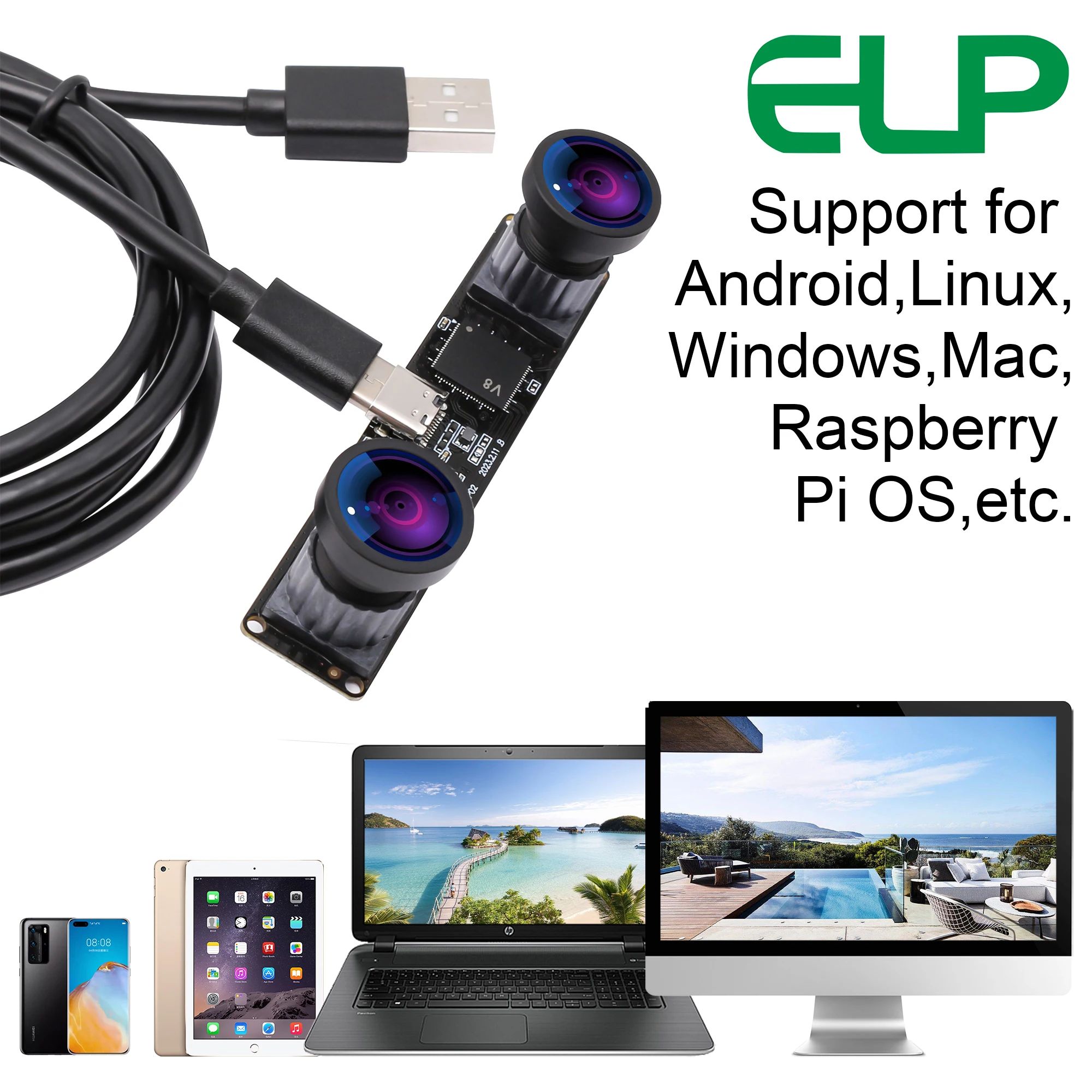 ELP 4MP USB Camera Module - 1080P 60fps for Raspberry Pi & Jetson Nano ...
