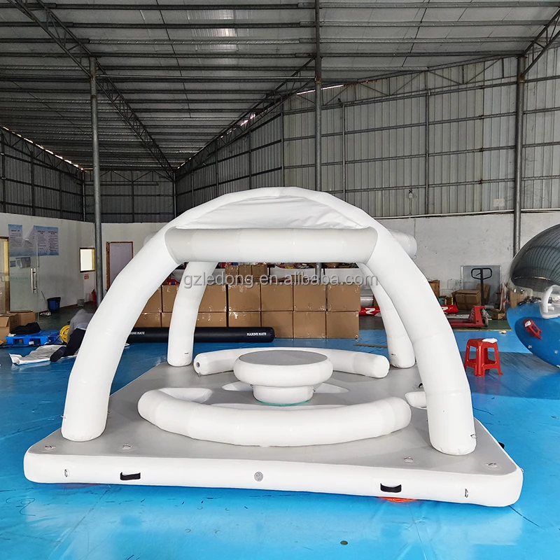 Inflatable Floating Dock Platform with Tent for Water Parks ...