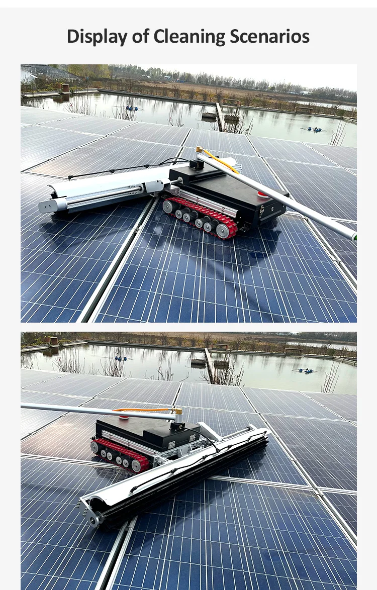 Automatic Solar Panel Cleaning Robot Photovoltaic Cleaner Solar Panel ...