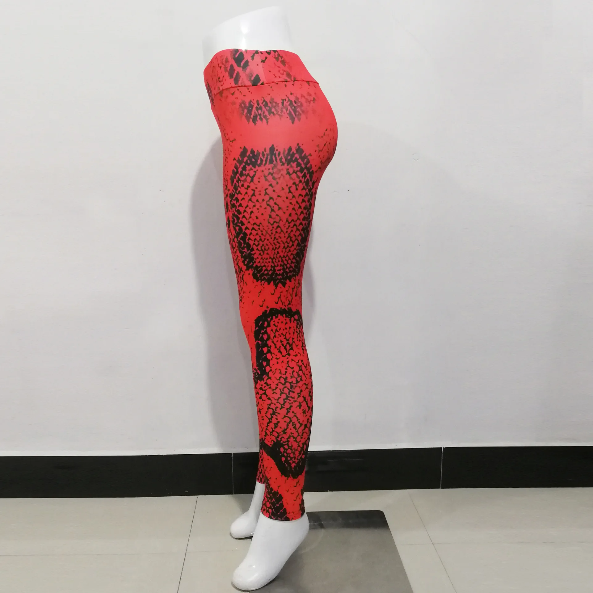 90% Nylon 10% Spandex Reptile Animal Snake Print Gloss Womens Yoga ...
