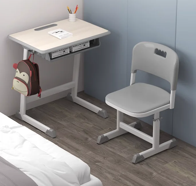 Modern Design Single Seater School Desk Adjustable Metal Sets With ...