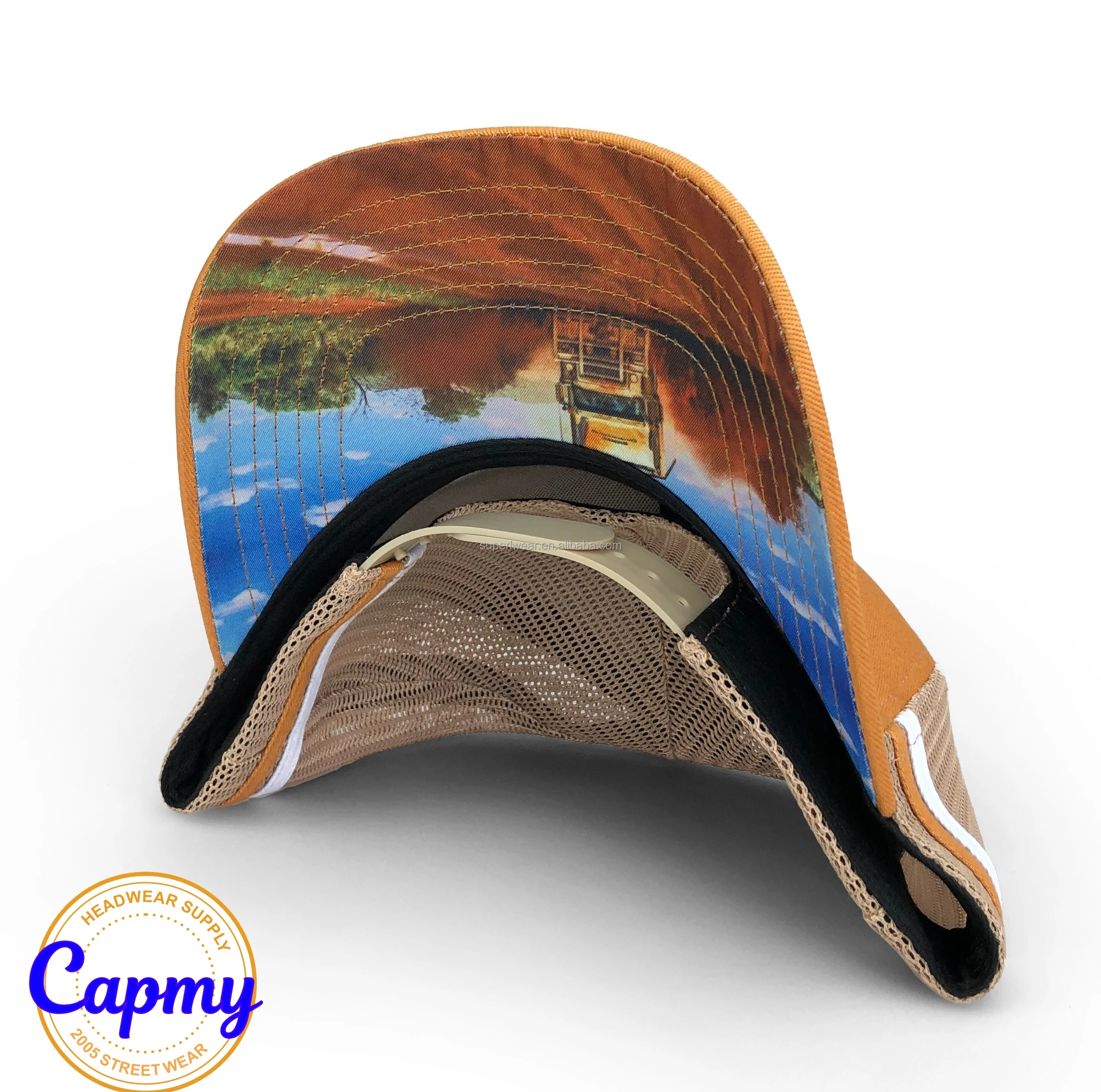 Custom Overseas Cap - 5 Panel Embroidery Logo Trucker Hat